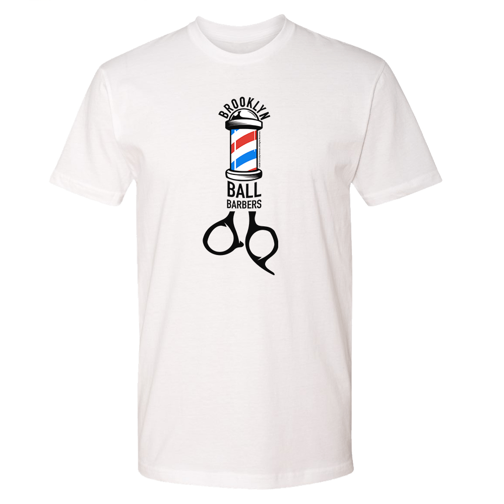 As Seen On Comedy Central Ball Barbers Logo Adult Short Sleeve T-Shirt ...