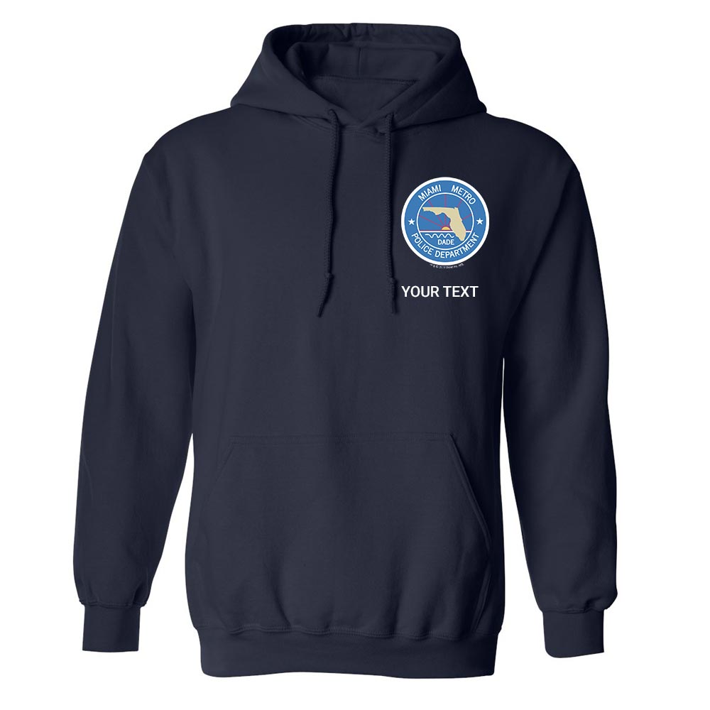 Dexter Miami Metro Police Badge Personalized Fleece Hooded Sweatshirt ...