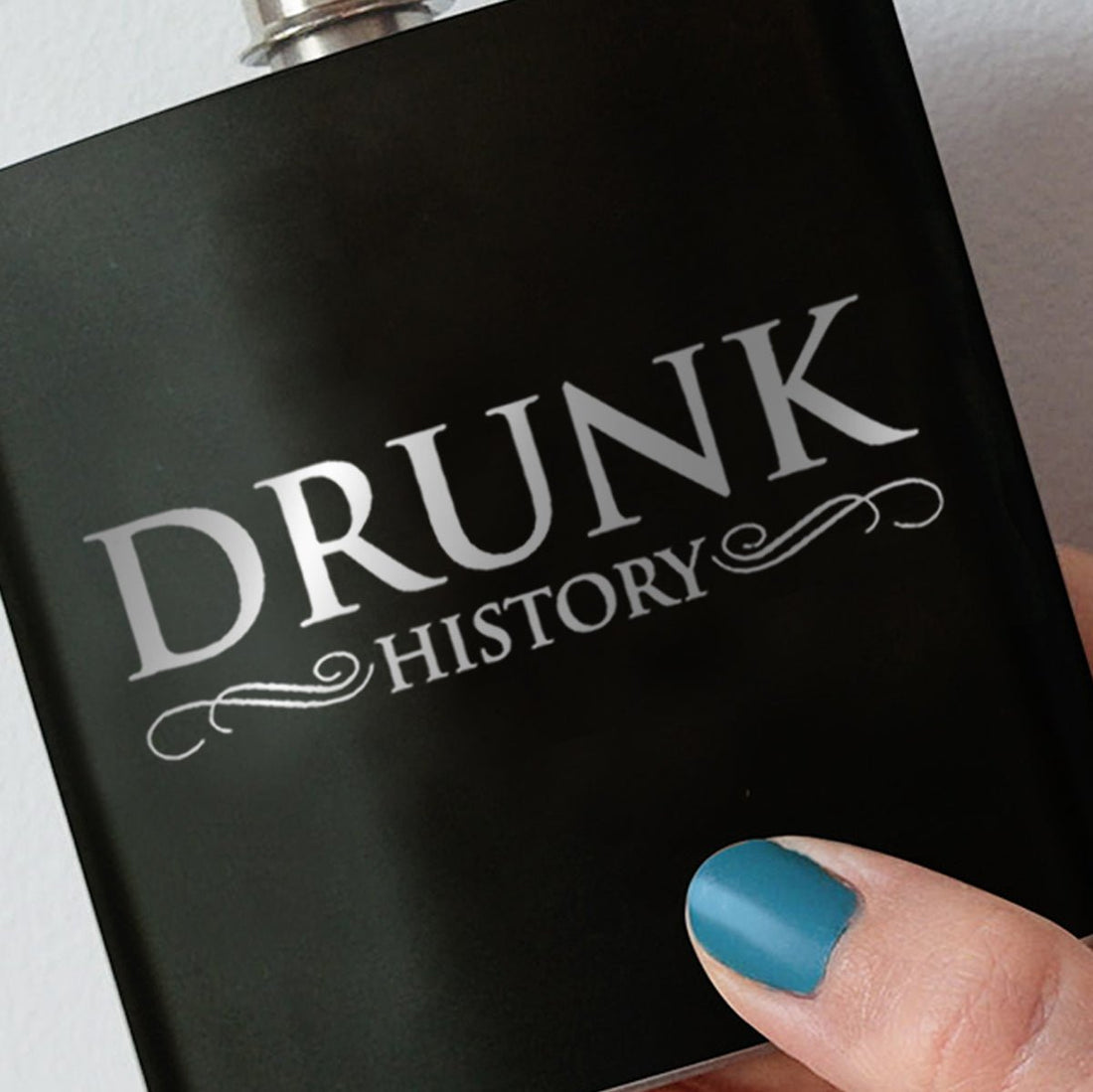 Drunk History Logo Laser Engraved Flask – Paramount Shop