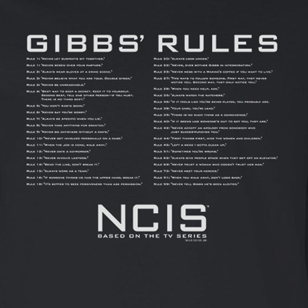 NCIS Gibbs Rules Adult Long Sleeve T-Shirt – Paramount Shop