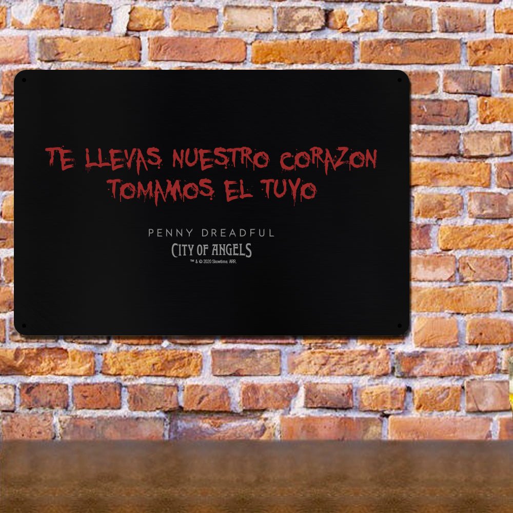 Penny Dreadful: City of Angels Blood Writing Metal Sign – Paramount Shop