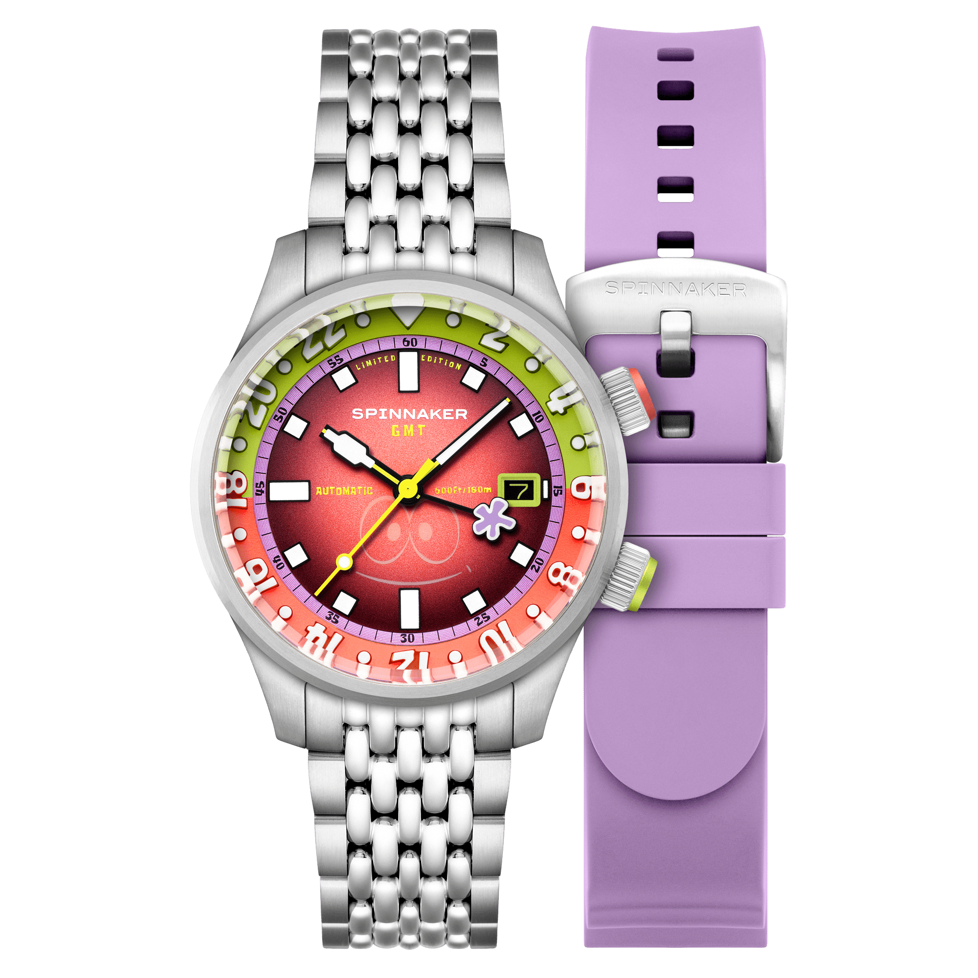Spinnaker x Spongebob Squarepants Bradner GMT Automatic Bubbly Grins P ...