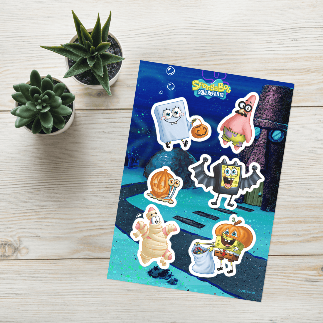 SpongeBob SquarePants Halloween Kiss Cut Sticker Sheet – Paramount Shop