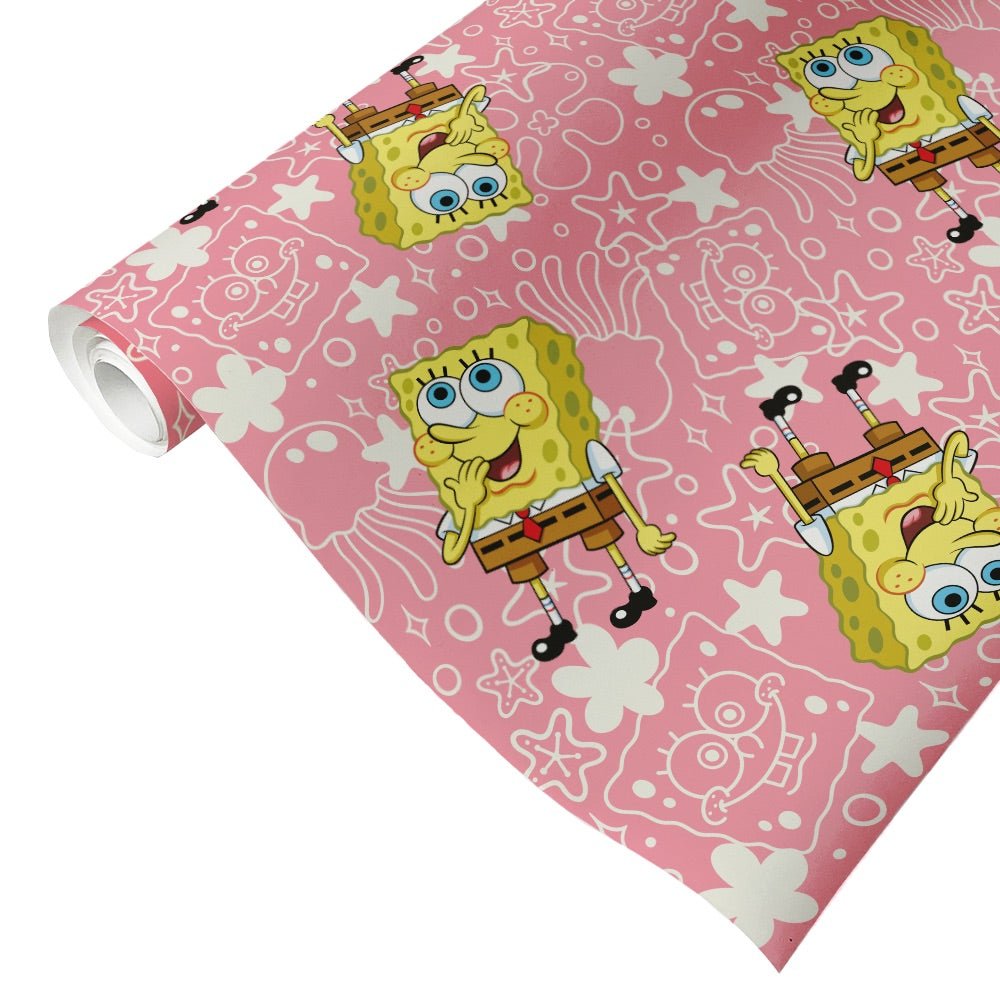 SpongeBob SquarePants Pink Jellyfish Wrapping Paper – Paramount Shop