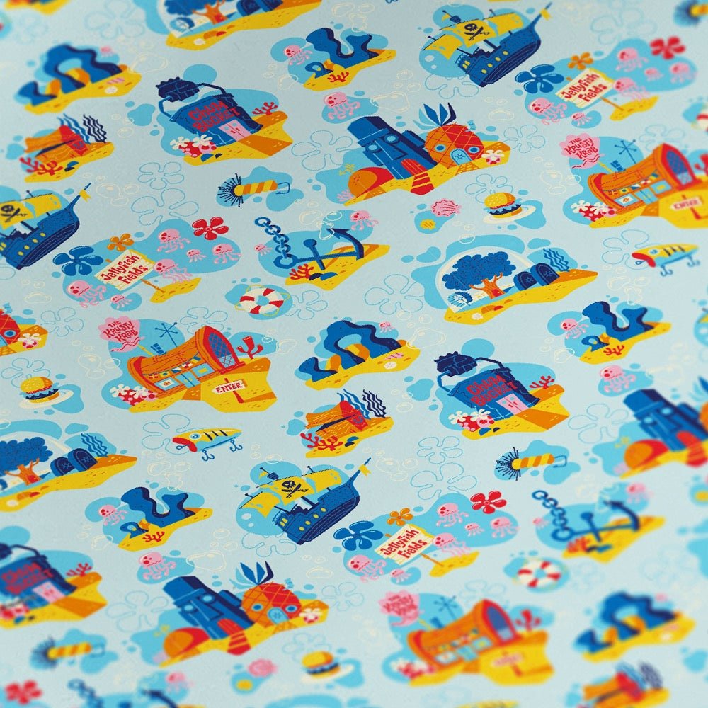 SpongeBob SquarePants Places Gift Wrap – Paramount Shop