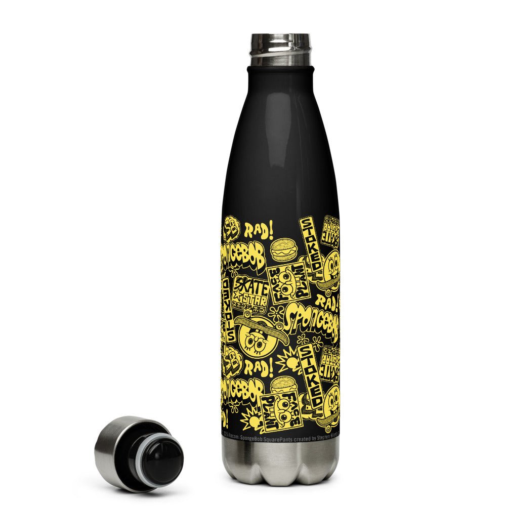 SpongeBob SquarePants SK8 Pattern Water Bottle – Paramount Shop