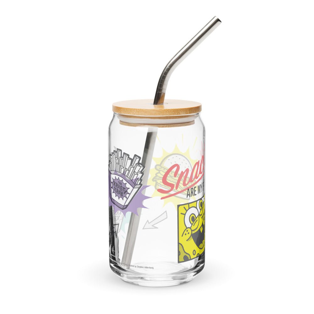SpongeBob SquarePants Snacks Are My Friends Can Glass – Paramount Shop
