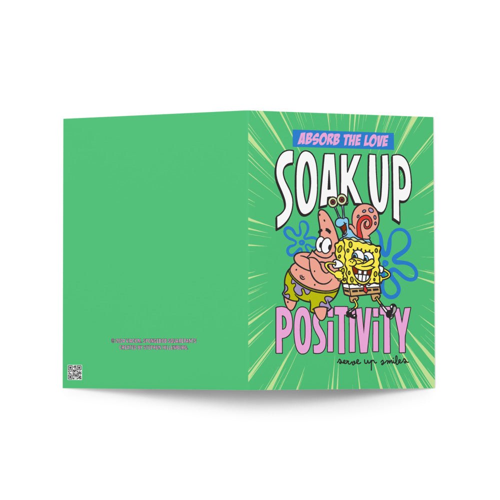 SpongeBob SquarePants Soak Up Positivity Greeting Card – Paramount Shop