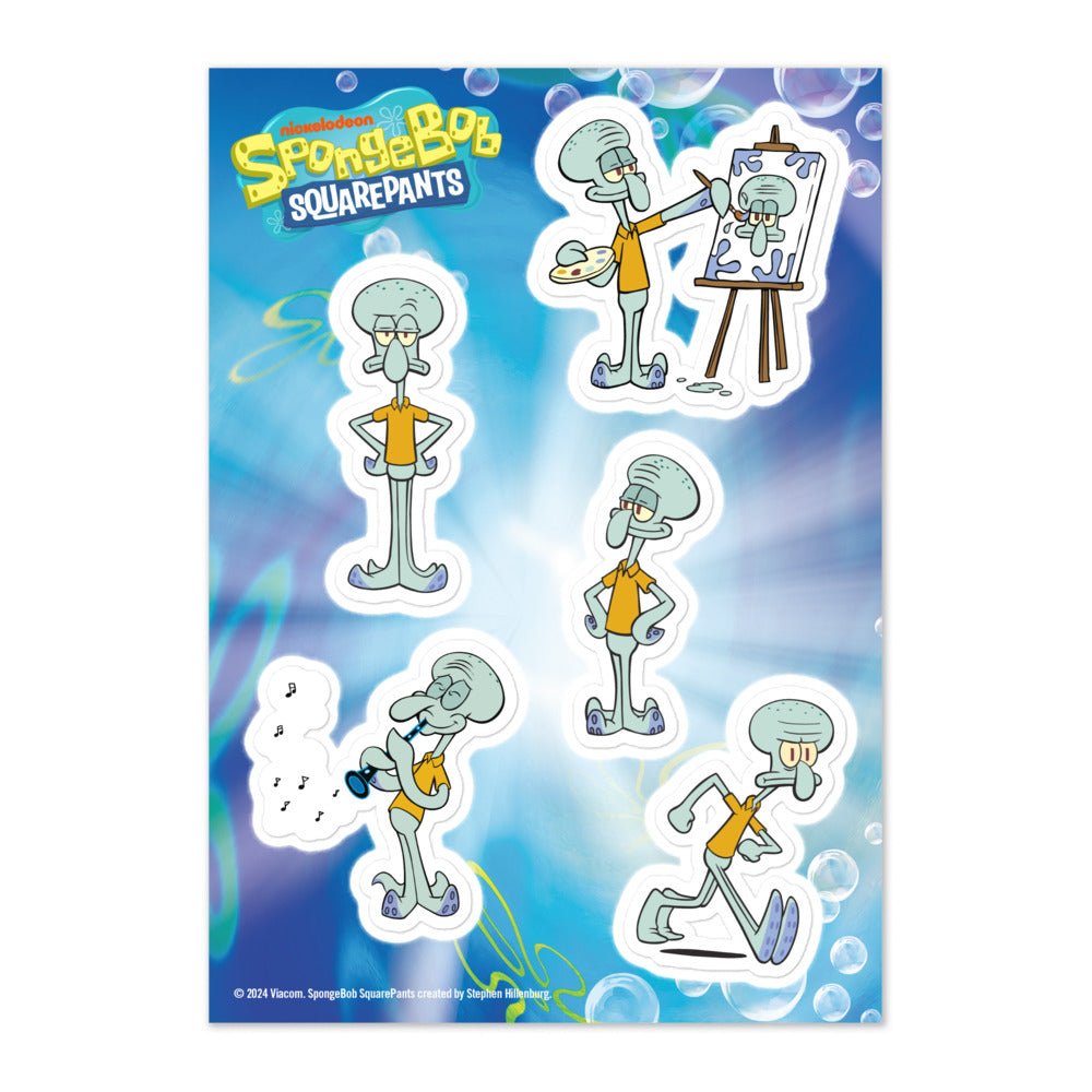 SpongeBob SquarePants Squidward Sticker Sheet – Paramount Shop