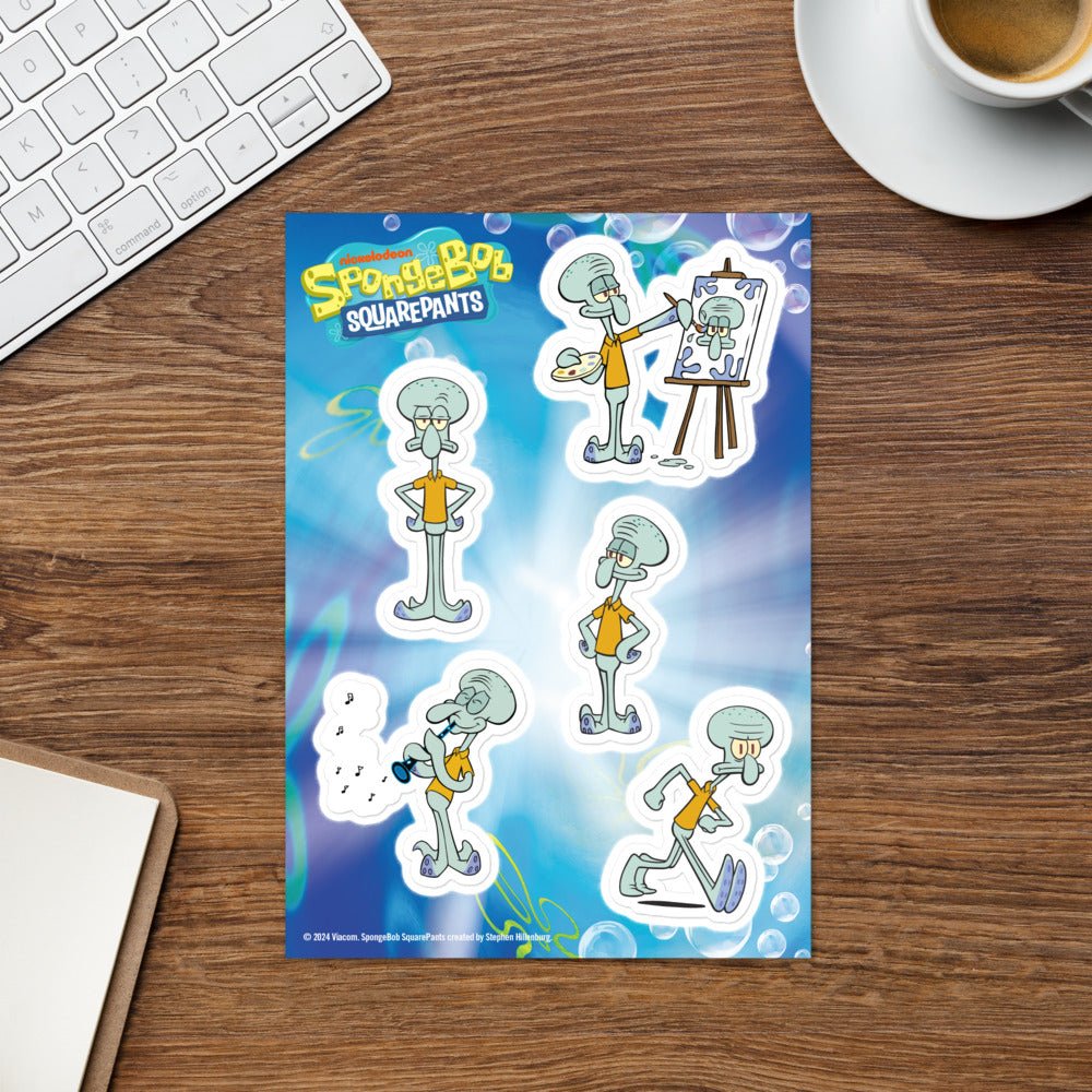 SpongeBob SquarePants Squidward Sticker Sheet – Paramount Shop