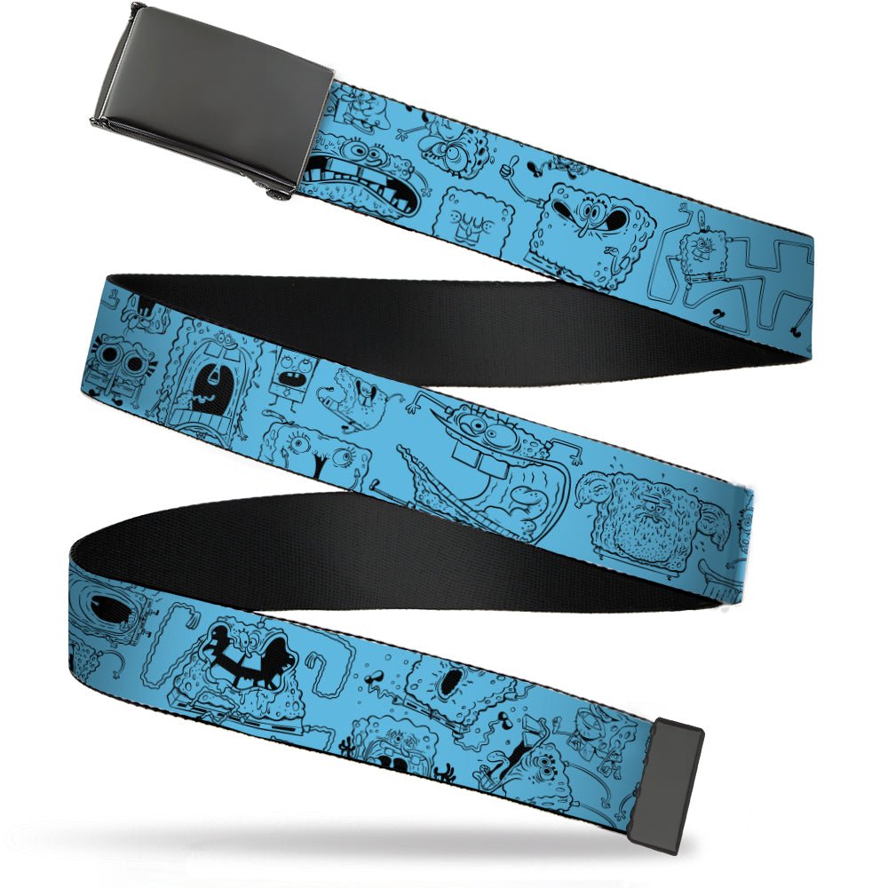 SpongeBob Web Belt Doodle Poses - Durable & Adjustable | Paramount Sho ...