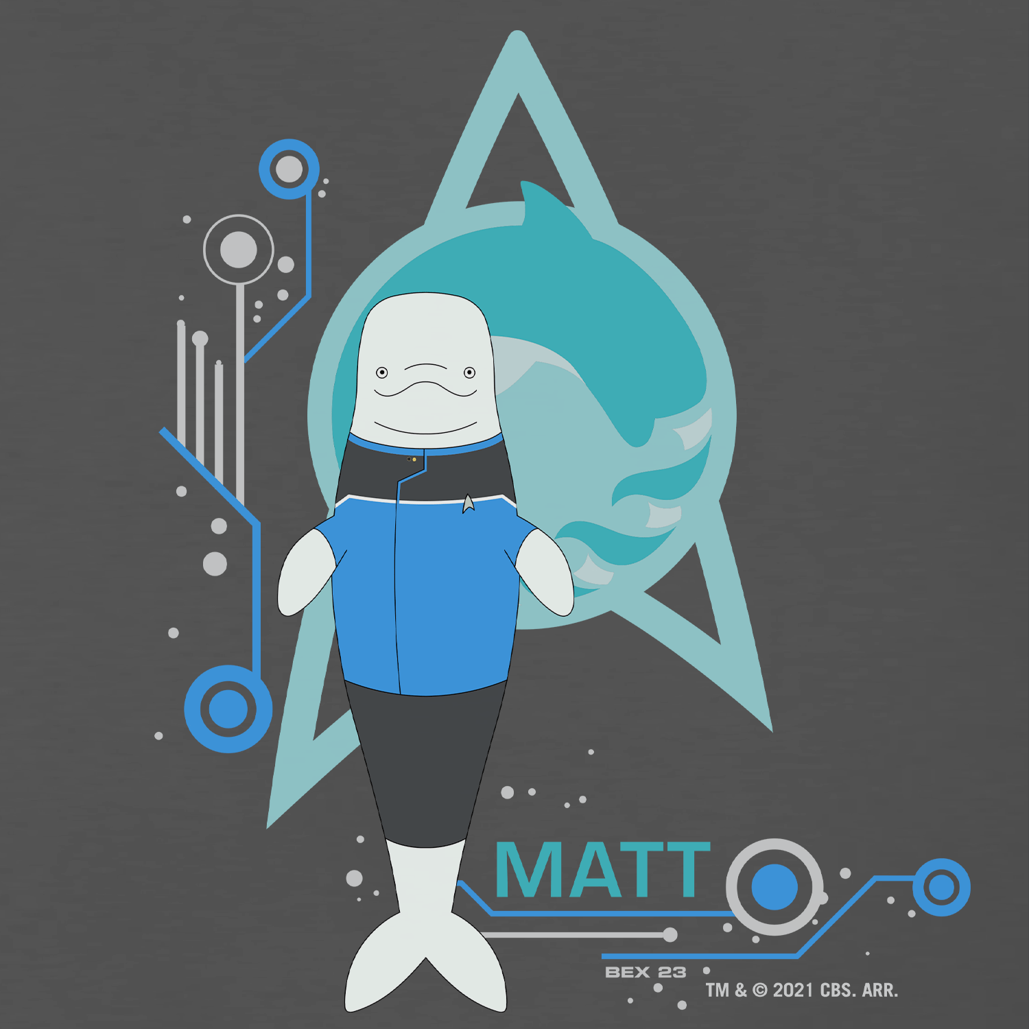 Star Trek: Lower Decks Matt Cetacean Ops Delta Logo Adult Short Sleeve ...