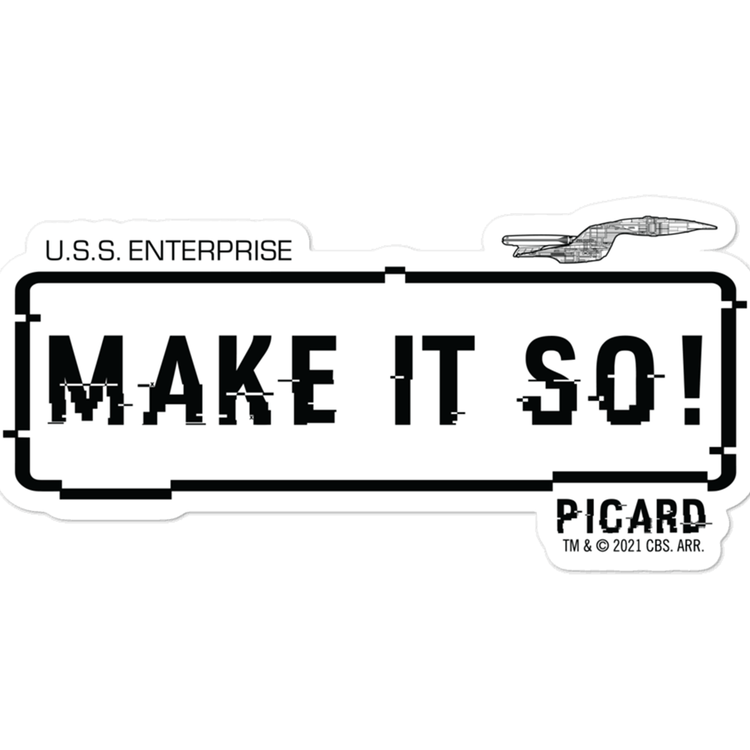Star Trek: The Next Generation Make It So! Die Cut Sticker – Paramount Shop