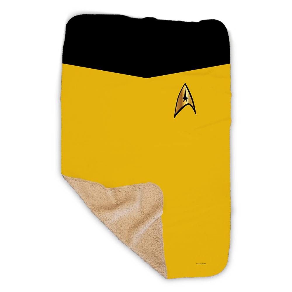 Star Trek: The Original Series Command Uniform Sherpa Blanket ...