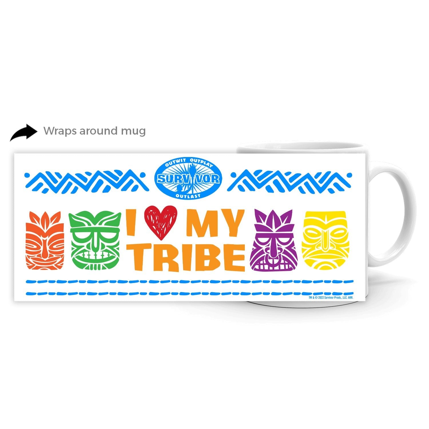 Survivor I Love My Tribe White Mug – Paramount Shop