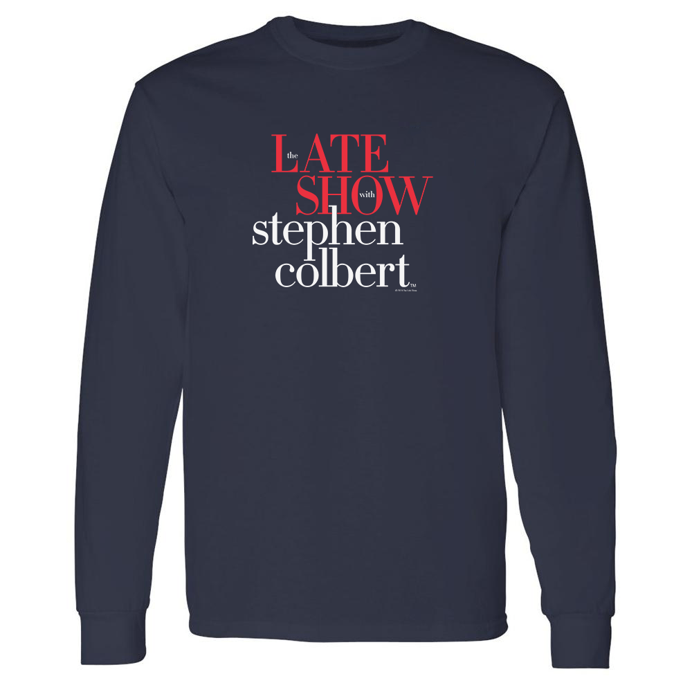 The Late Show with Stephen Colbert Adult Long Sleeve T-Shirt ...