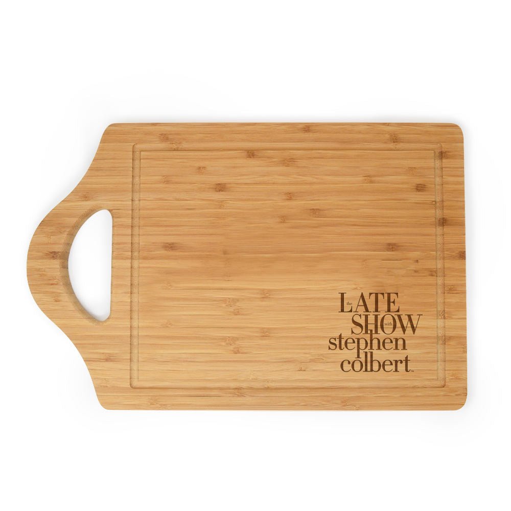 The Late Show with Stephen Colbert Logo Laser Engraved Bamboo Cutting ...