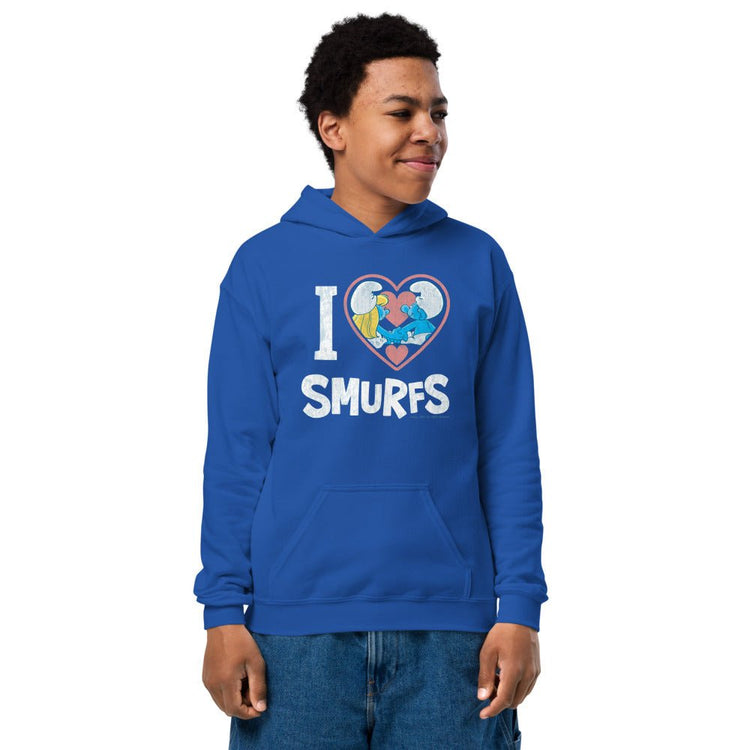 The Smurfs I Love Smurfs Kids Hoodie – Paramount Shop