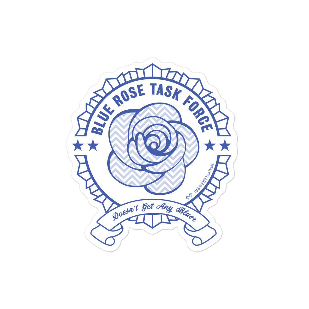 Twin Peaks Blue Rose Task Force Die Cut Sticker – Paramount Shop