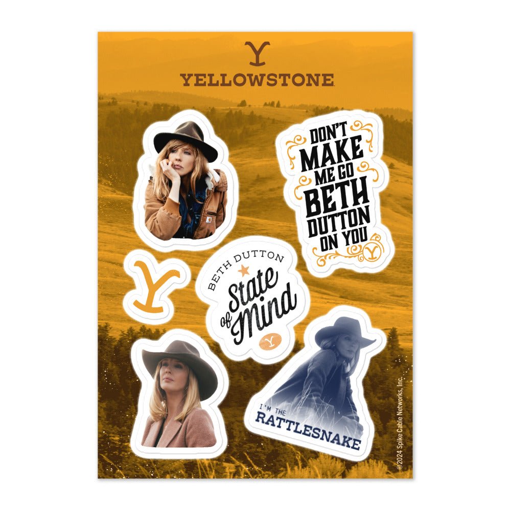 Yellowstone Beth Dutton Sticker Sheet – Paramount Shop