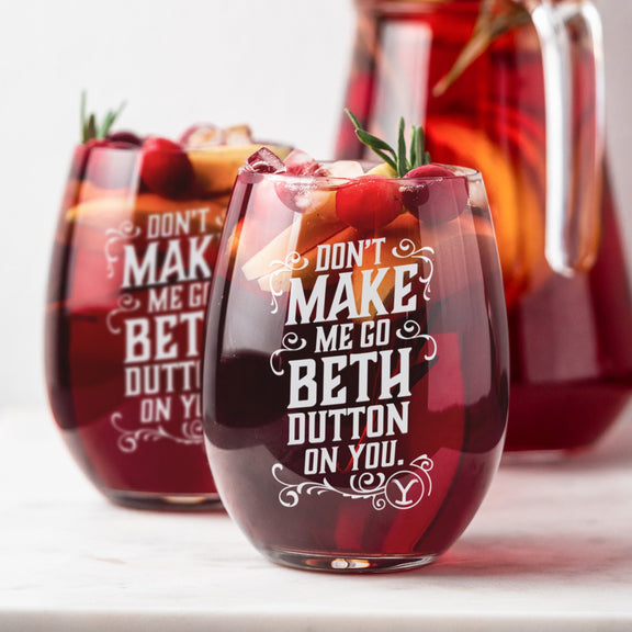 Yellowstone Beth Dutton Quote Laser Engraved Stemless Wine Glass ...