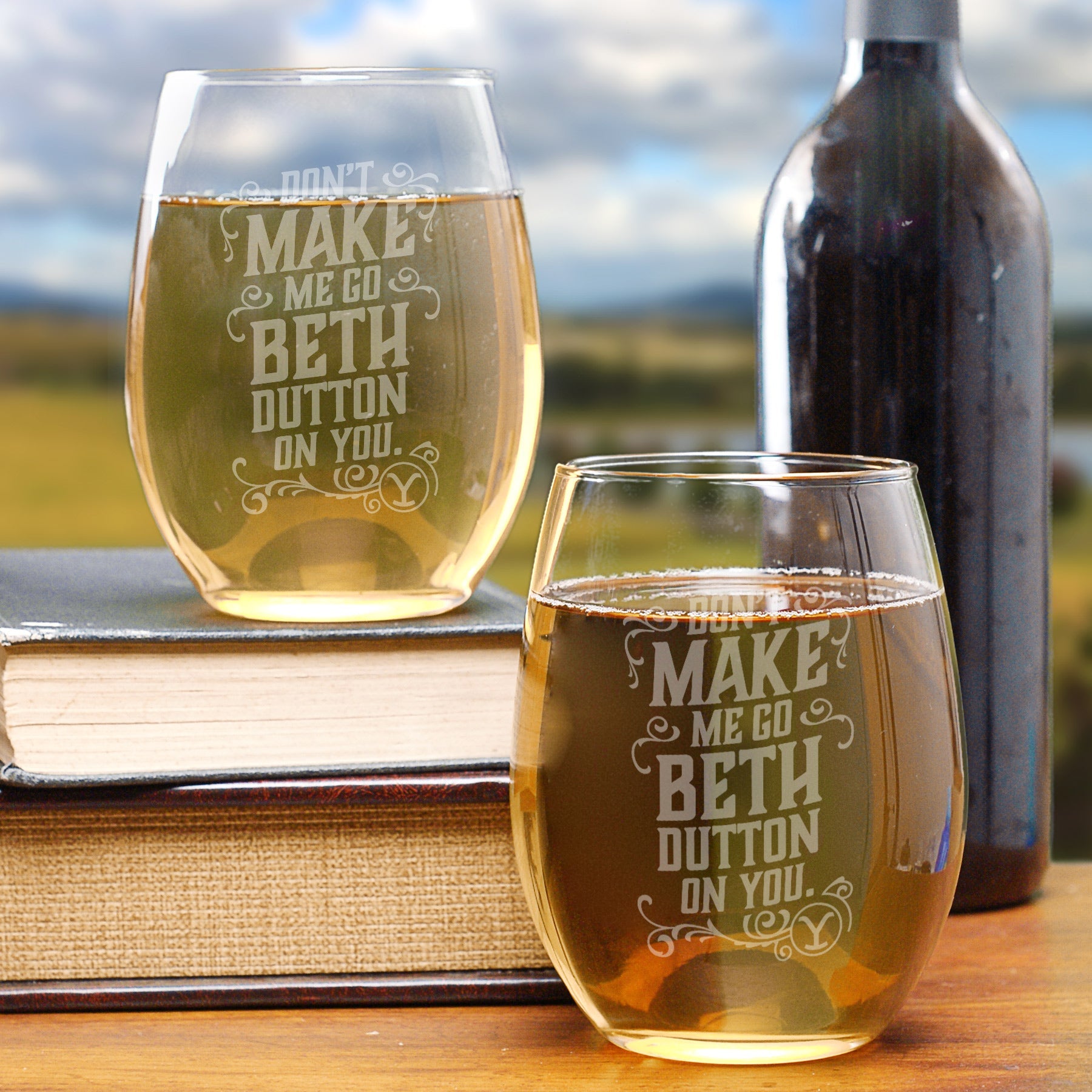 Yellowstone Don't Make Me Go Beth Dutton On You Laser Engraved Stemless ...