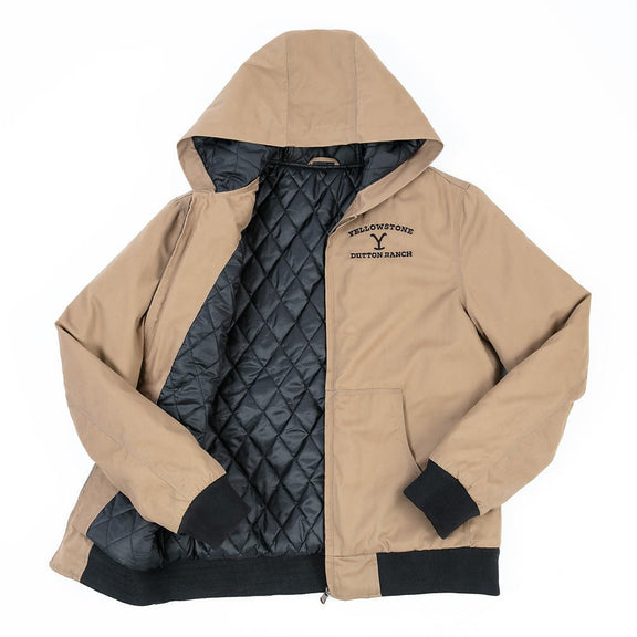 Yellowstone Dutton Ranch Hooded Khaki Jacket – Paramount Shop