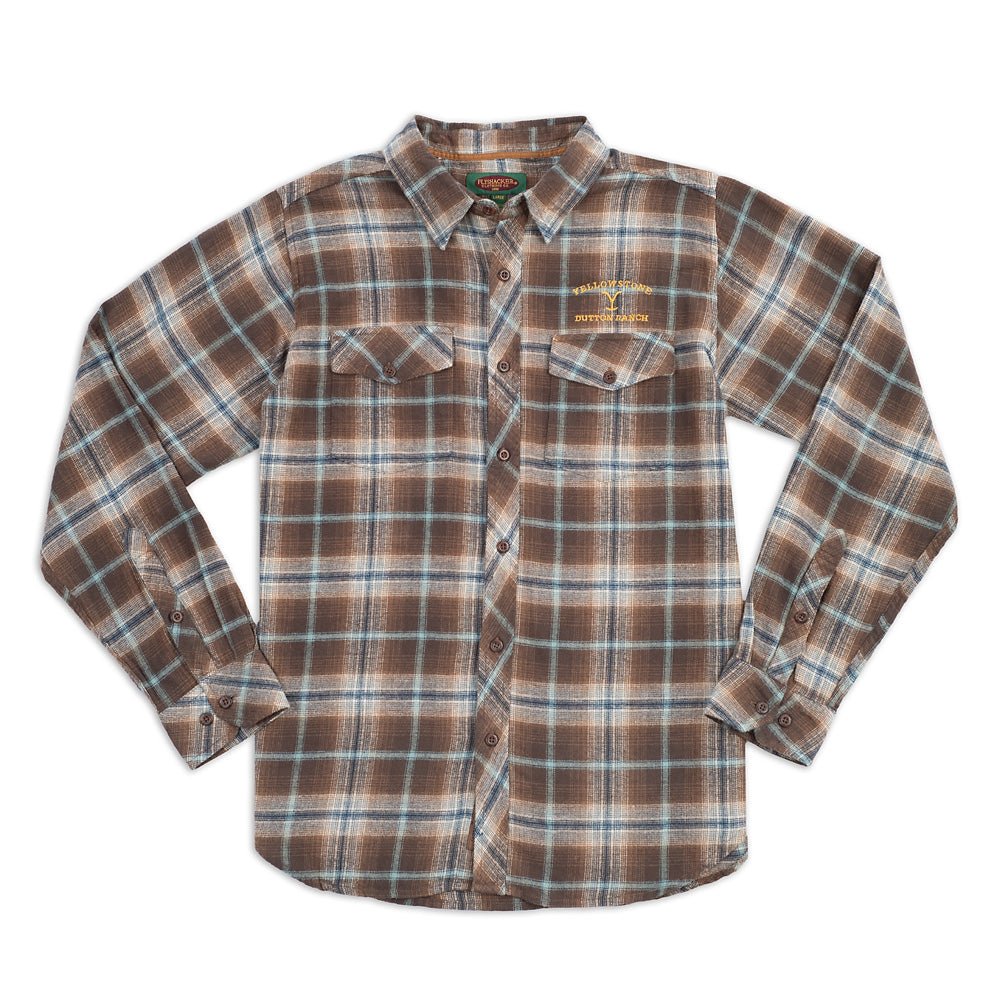 Yellowstone Embroidered The Original Flyshacker Plaid Flannel Shirt ...