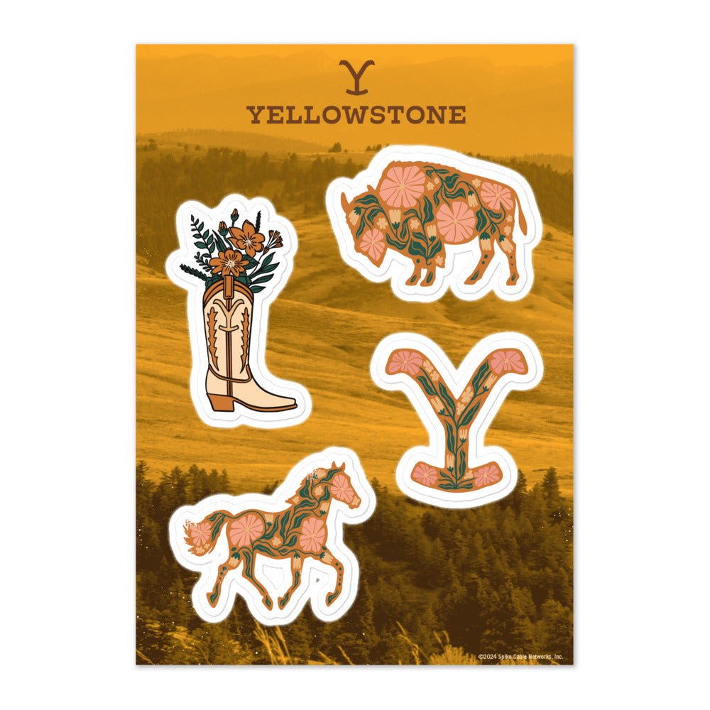 Yellowstone Floral Icons Sticker Sheet – Paramount Shop