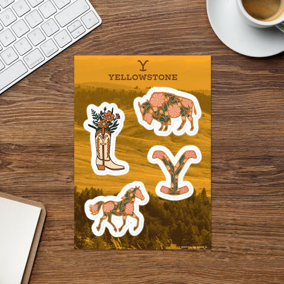 Yellowstone Floral Icons Sticker Sheet – Paramount Shop
