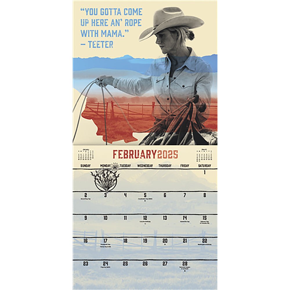 Yellowstone From the Bunkhouse 2025 16-Month Wall Calendar – Paramount Shop