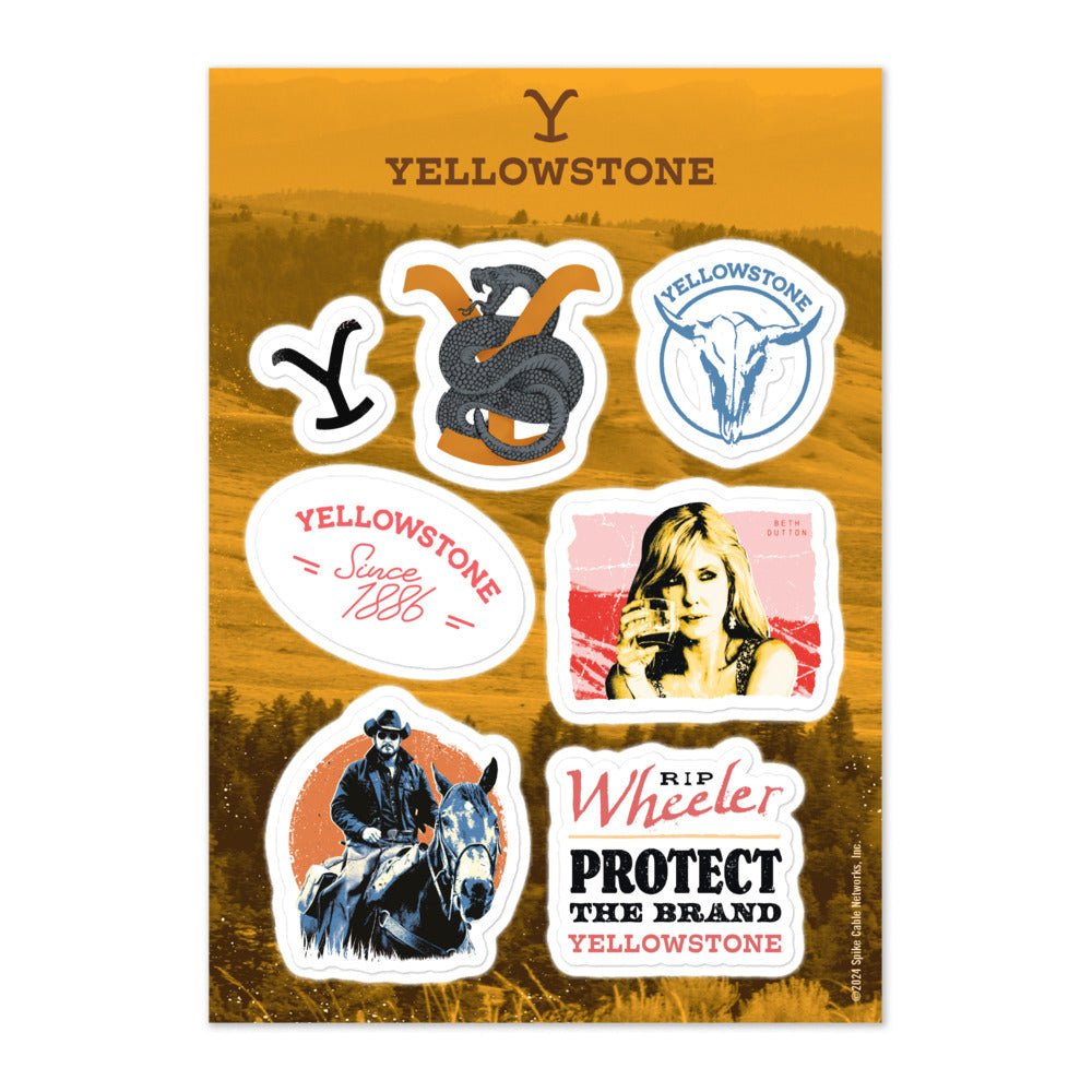 Yellowstone Rip Wheeler and Beth Dutton Sticker Sheet – Paramount Shop