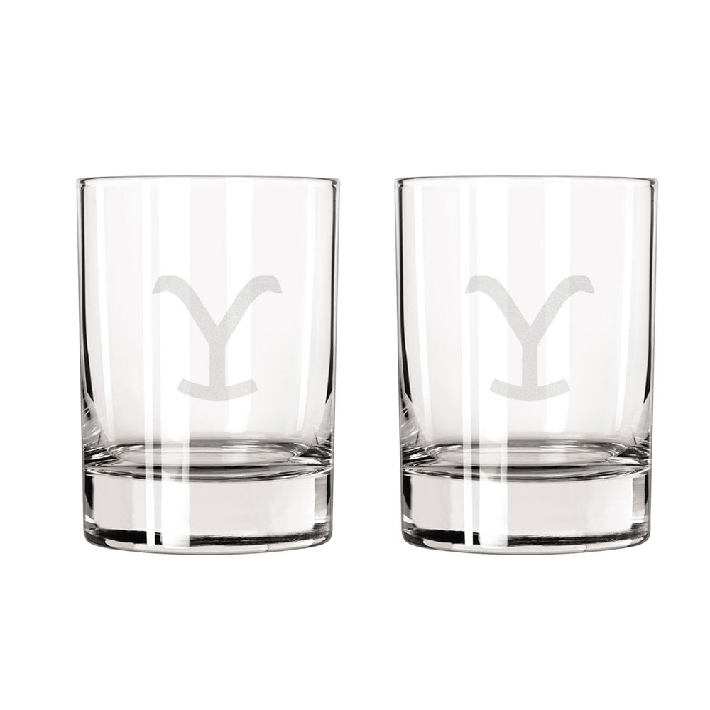 Yellowstone Y Logo Rocks Glass – Paramount Shop